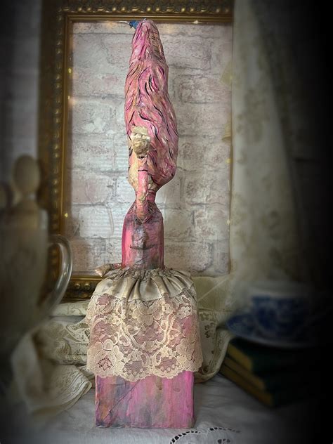 Madame Monique Papier Mâché Figurine Art Doll Ladies Of The Court