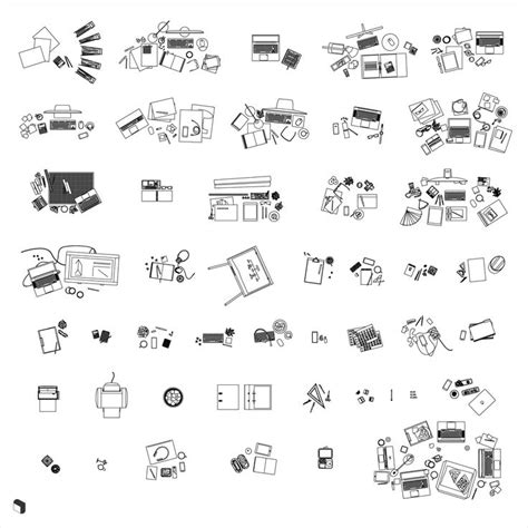 Cad Office Detail Objects Top View Toffu Co Cad Blocks Cad Blocks Free Office Details