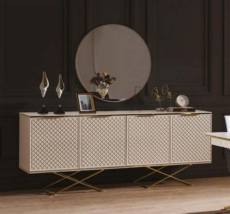 Jvmoebel Sideboard Esszimmer Set Sideboard Und Spiegel Modern Holzmöbel