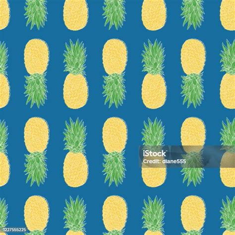 손으로 그린 파인애플 원활한 패턴 파인애플에 대한 스톡 벡터 아트 및 기타 이미지 파인애플 배경 주제 0명 Istock