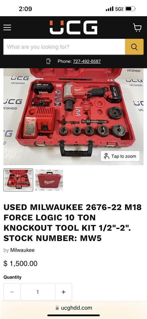 Milwaukee M Force Logic T Knockout Tool Kit For Sale In Summit Il Offerup