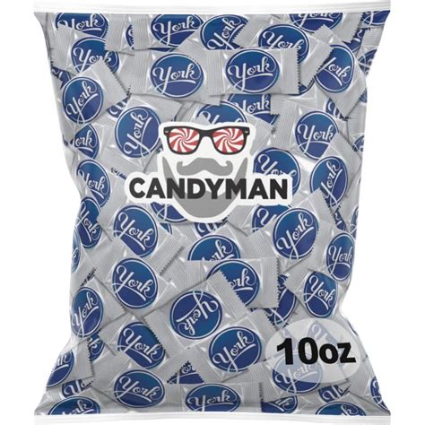 Candyman 10 Oz Chocolate Candy Bundle Of York Peppermint Patties Individually Wrapped Candy