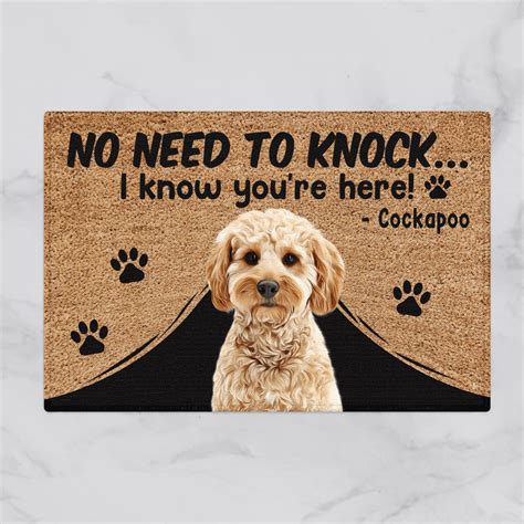 I Know You Are Here Cockapoo Doormat Mydogarts