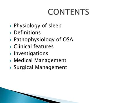 Obstructive Sleep Apnoeaosa Pptx Ear Nose And Throat Conditions