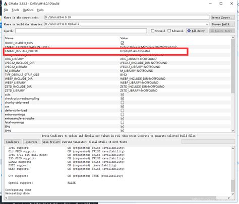 Win10vs2015libtiff编译流程cmake Libtiff Csdn博客