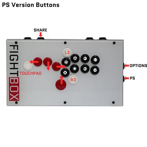 Fightbox F10 All Button Leverless Arcade Game Controller For Pcpsxbo