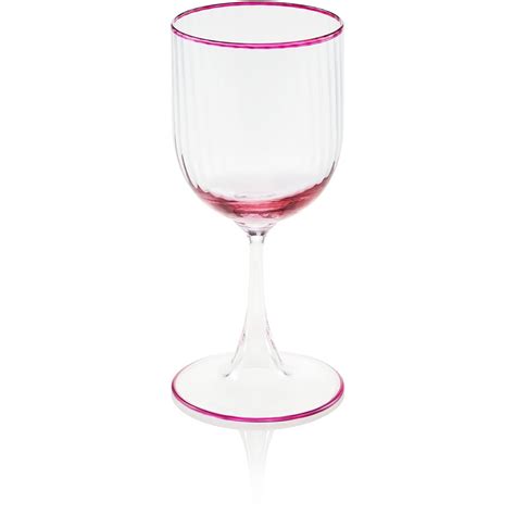 Aquazzura Striped Water Glass Set Of 2 Unisex Clearpink Flannels