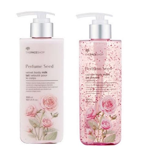 The Face Shop Perfume Seed Velvet Body Milk Capsule Body Wash Gel Douche 300ml