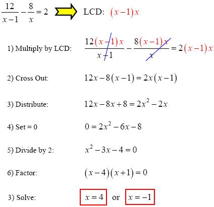 Solve Rational Equations With Variables In Denominator Calculator