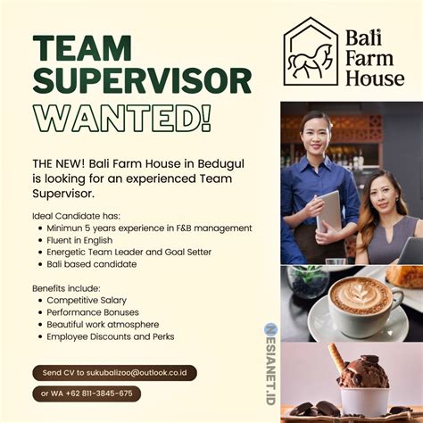 Lowongan Supervisor Di Bali Farm House Bedugul NesiaNet