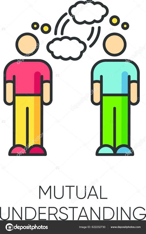 mutual understanding rgb color icon psychological connection strong