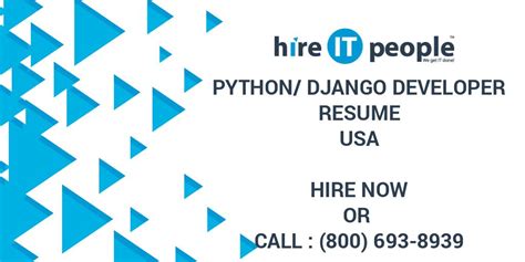 Pythondjango Developer Resume Hire It People We Get It Done