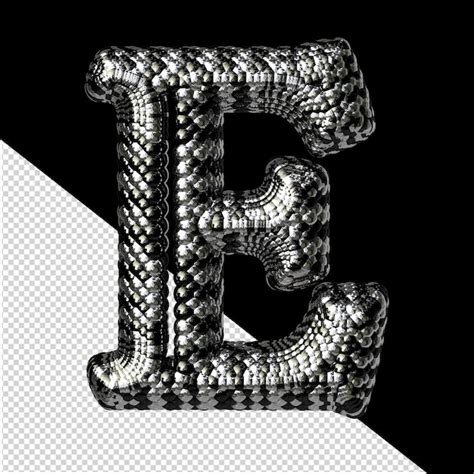 Símbolo Negro Y Plateado Letra E Archivo Psd Premium