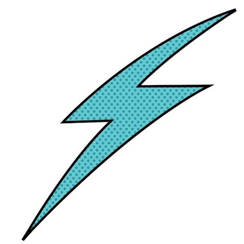 Premium Vector Thunder Halftone Hand Drawn Color Vector Illustration