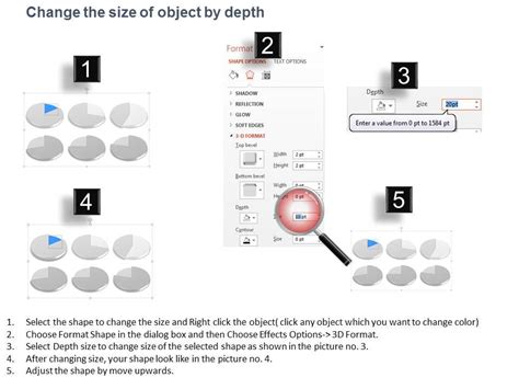 Pp Six Staged Pie Charts With Multiple Percentage Values Powerpoint Template PowerPoint Slides