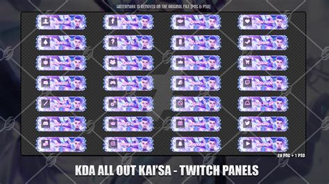 Kda All Out Kaisa Twitch Panels By Lol Overlay On Deviantart