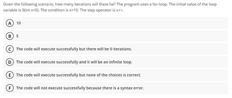 Solved Given The Following Scenario How Many Iterations Chegg