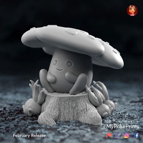3d File Oddish And Vileplume Presupported Mushrooms 💜 ・model To