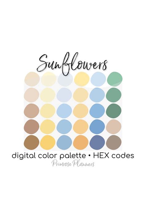 In The Garden Digital Color Palette Color Chart Goodnotes Tool IPad