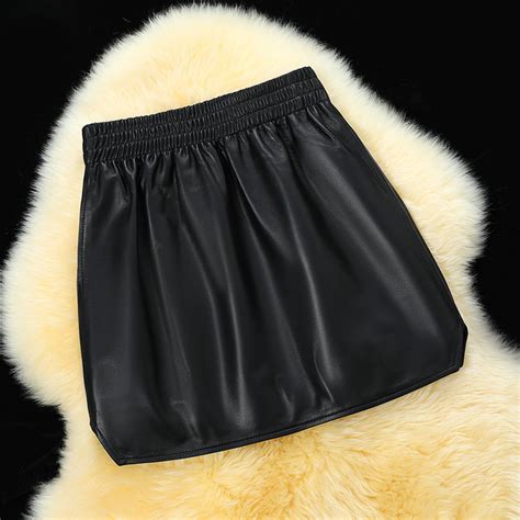 秋冬真皮高腰小皮裙港味半身裙女韩版a字包臀ins超火的绵羊皮短裙虎窝淘