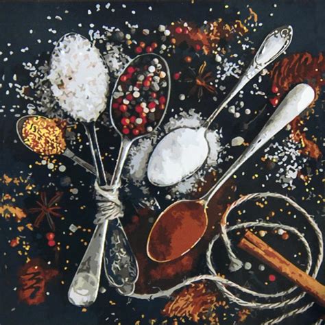 Набір для розпису по номерах барвисті спеції Strateg розміром 50х50 см аа004 шт — ціна 420