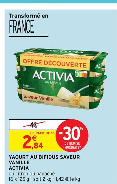 Promo Yaourt Au Bifidus Saveur Vanille Activia chez Intermarché