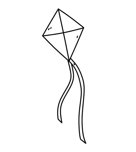 Premium Vector Kite Isolated On A White Background Hand Drawn