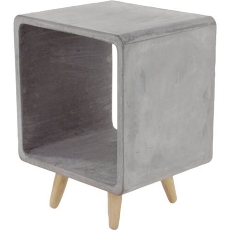 Leeds Co 21 H X 16 W Grey Fiber Clay Industrial Outdoor Accent Table