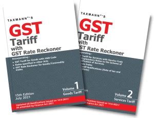 Taxmanns GST Tariff With GST Rate Reckoner Buy Taxmanns GST Tariff With GST Rate Reckoner By