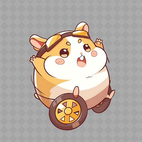 Premium Psd A Cartoon Of A Rhino On A Wheel With A Wheel On It