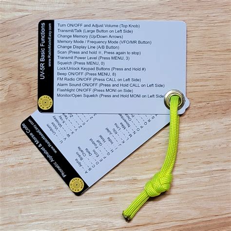 Uv 5r Cheat Sheets Radio Made Easy