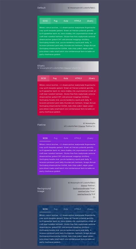 Jquery Css3彩色动画tabs选项卡切换特效