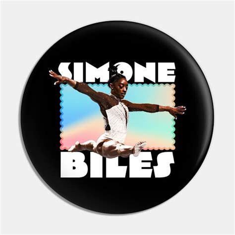 Simone Biles Rainbow Simone Biles Pin TeePublic