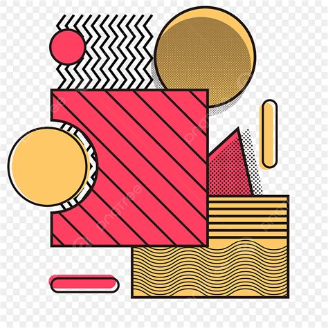 멤피스 디자인 요소 색상 Ai 소재 Png 일러스트 Psd 및 클립 아트에 대한 무료 다운로드 Pngtree