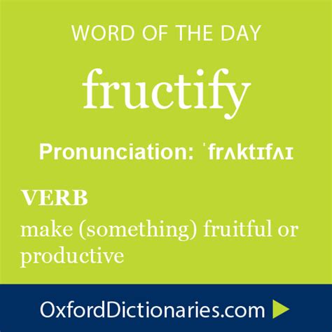 Word Of The Day Fructify Oxford Languages