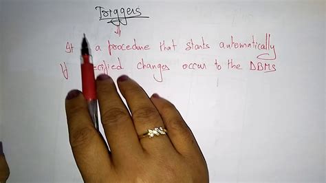 Triggers In Dbms Dbms Lec 42 Bhanu Priya Youtube