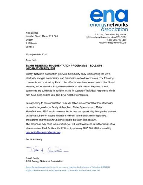 Smart Metering Implementation Programme Energy Networks