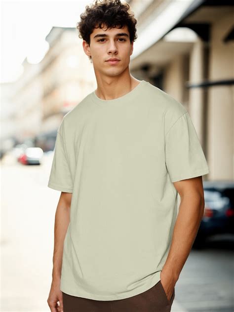 Buy Nobero Round Neck Short Sleeves Oversized Cotton T Shirt Tshirts