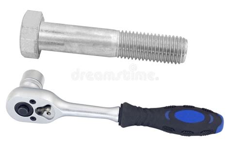 Socket Wrench With Bolt Stock Image Image Of Steel 263837129