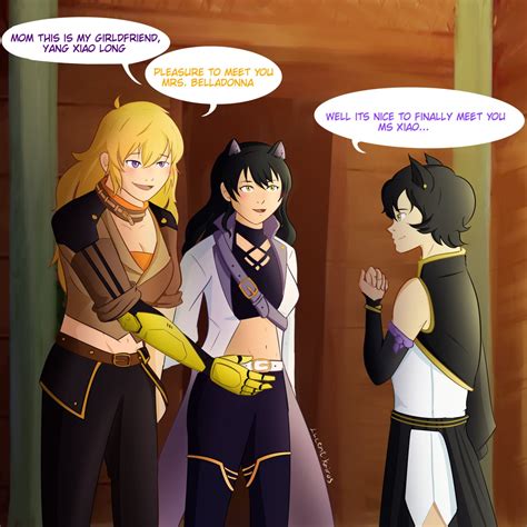 Rwby Lucent Kairos Bumbleby Blake Introduces Yang To Kali Kali Thanks Yang For Protecting
