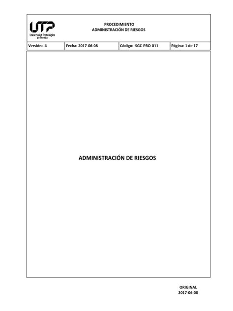 Administración De Riesgos Pdf