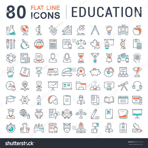 Set Vector Line Icons Flat Design Stock Vector Royalty Free Shutterstock