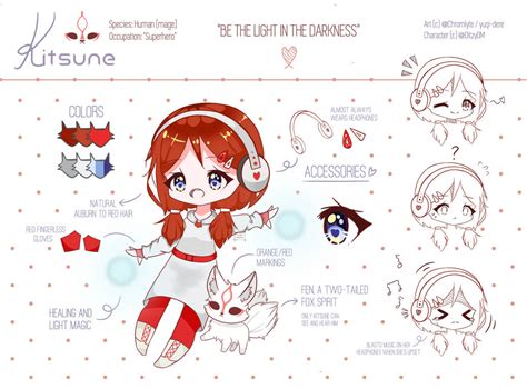 [commission] Kitsune Reference Sheet By Chromlyte On Deviantart