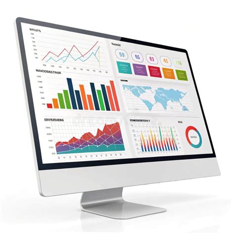 3d Trending Dashboard Illustration Stock Illustration Illustration Of