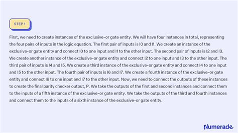 ⏩solveddevelop A Structural Model Of An Eight Bit Odd Parity Numerade