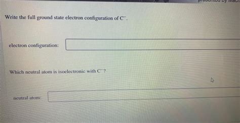 Solved Write The Full Ground State Electron Configuration Of Chegg