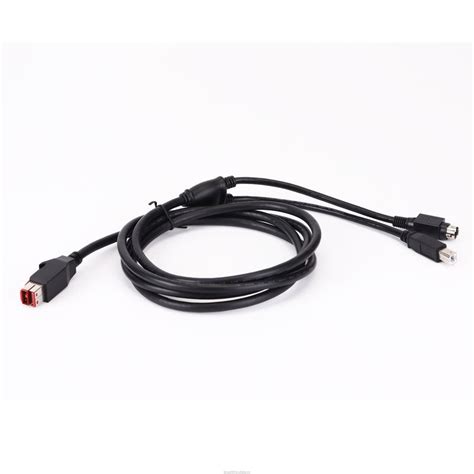 5a Nylon 24v Powered Usb Cable To Usb B Male And Hosiden Plug For Printer