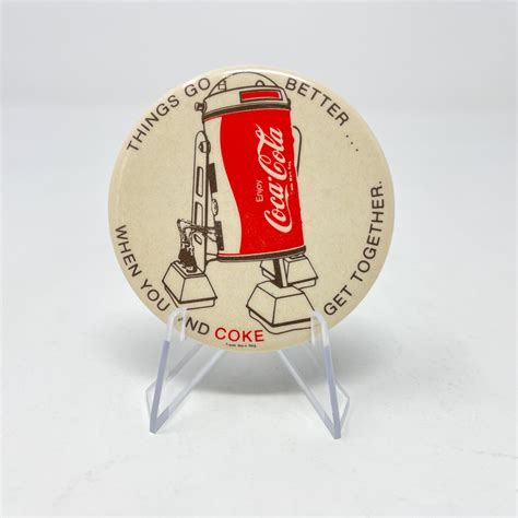 Vintage Star Wars Coca Cola Cobot Button Canada English 1980 4th Moon Toys