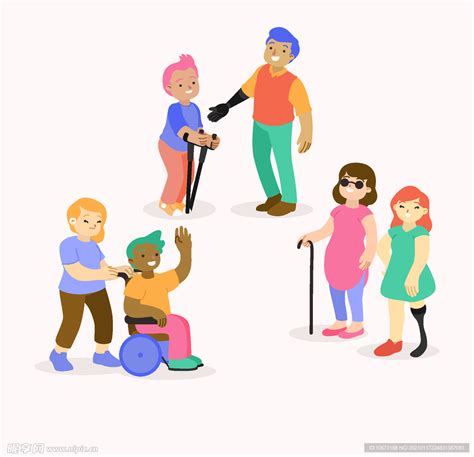 残障人士设计图 卡通设计 广告设计 设计图库 昵图网
