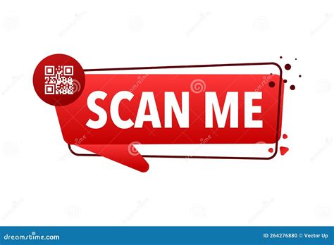 Scan Me Icon With Qr Code Inscription Scan Me Qr Code Label Stock